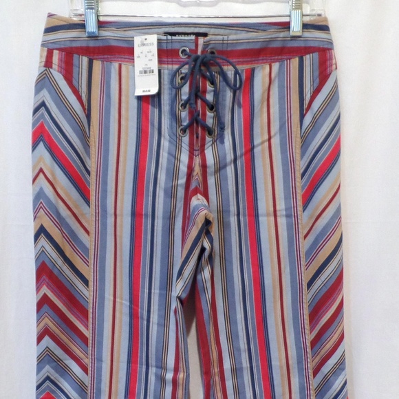 Express | Pants & Jumpsuits | Express Stretch Boho Hippie Striped ...